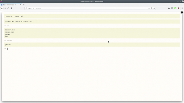 Cloud Commander - Colaboratorio